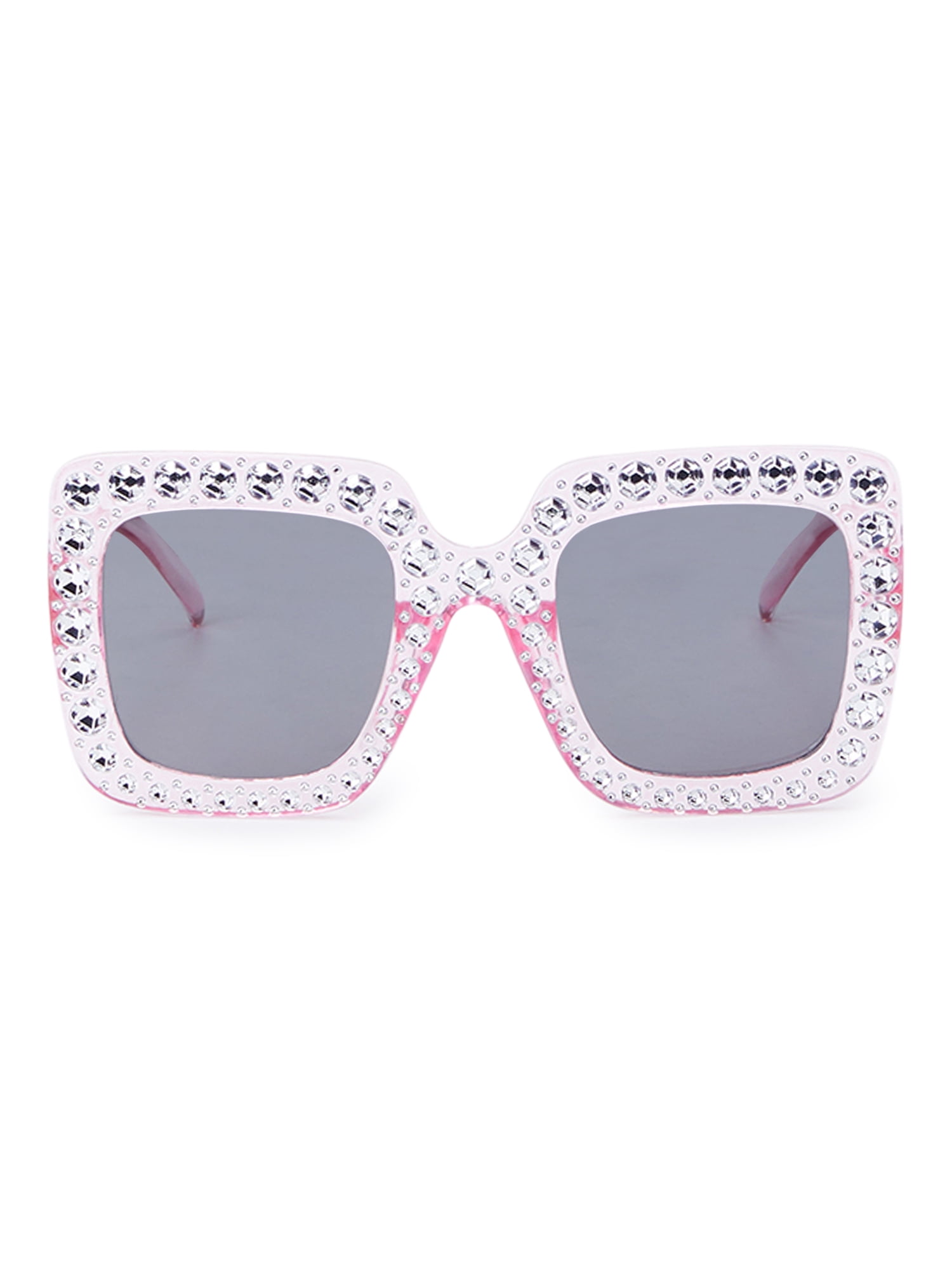 Justice Girls Embellished Pink Sunglasses Pink - Walmart.com