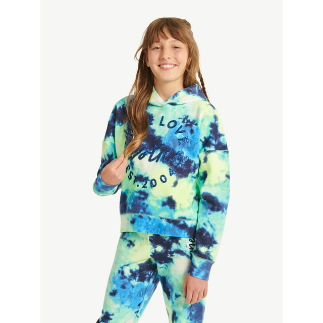 Justice Girls Everyday Faves Fleece Hoodie Sweatshirt, Sizes 5-18 ...