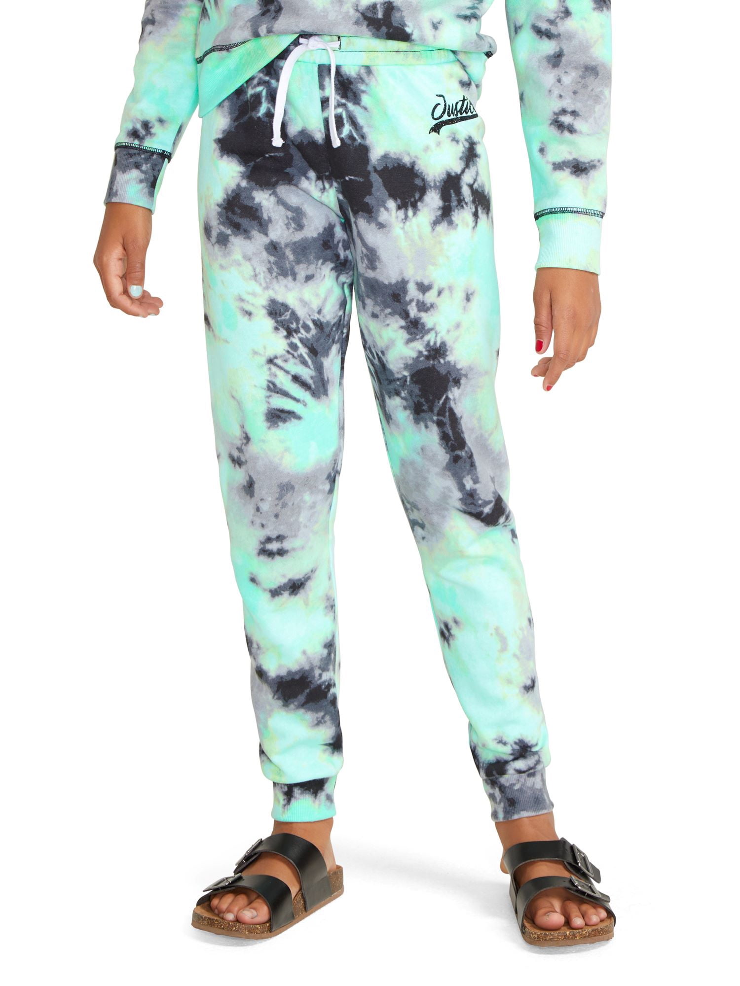 Justice Girls Tie-Dye Sweatpants Jogger, Sizes 5-18, Cozy Fleece with ...