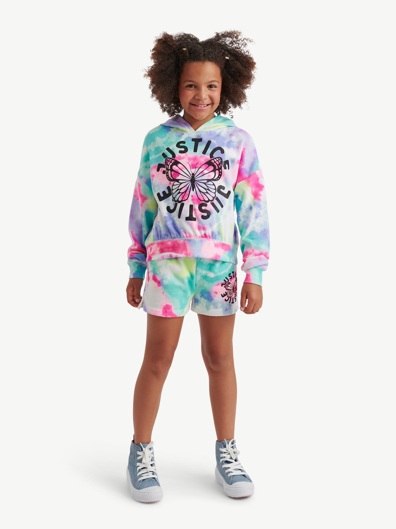 Justice Girls Fleece Hoodie and Shorts Set, Sizes XS-XLP, Comfortable ...