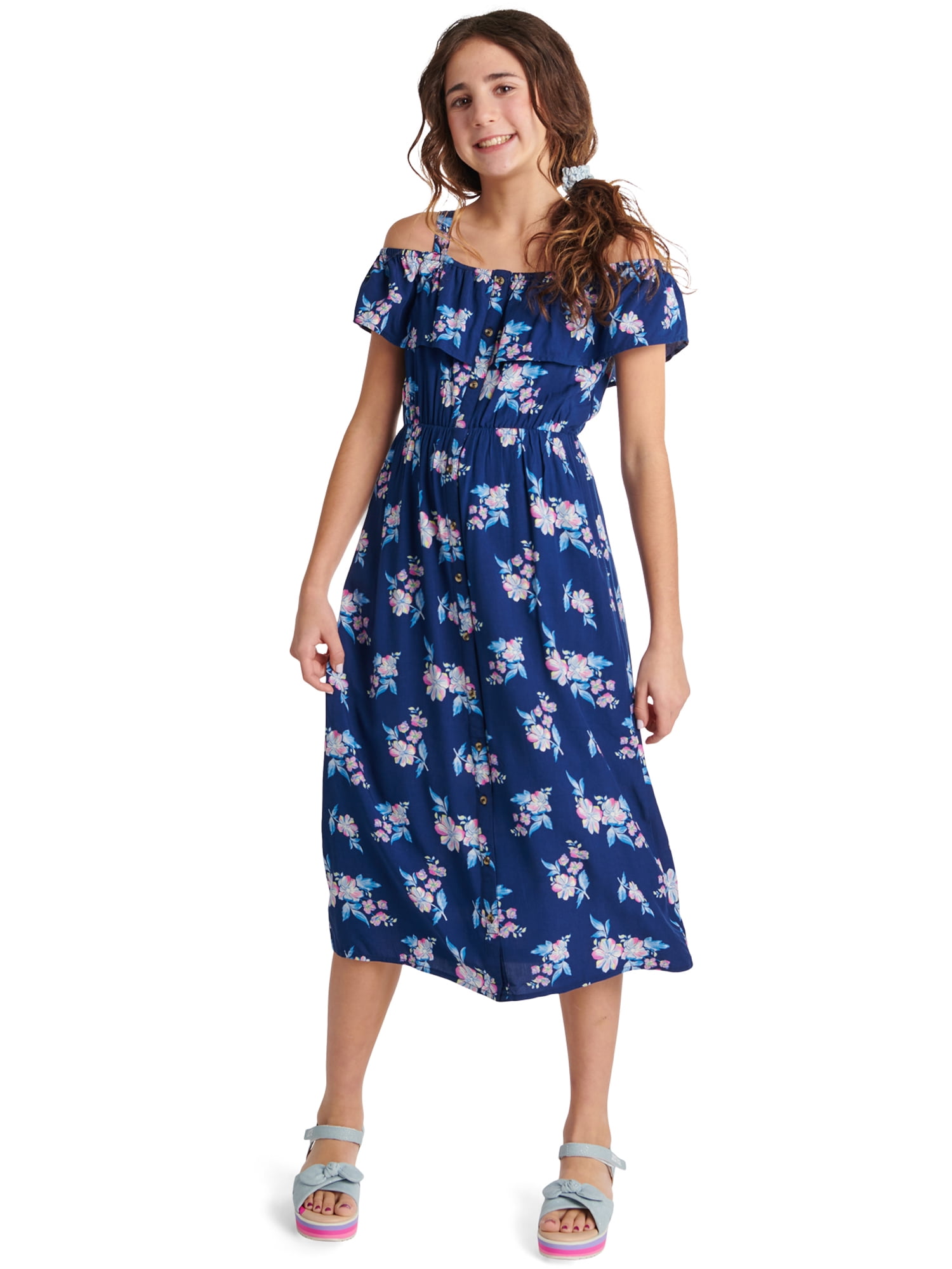 Justice Girls Floral Maxi Dress, Sizes 5-16 - Walmart.com