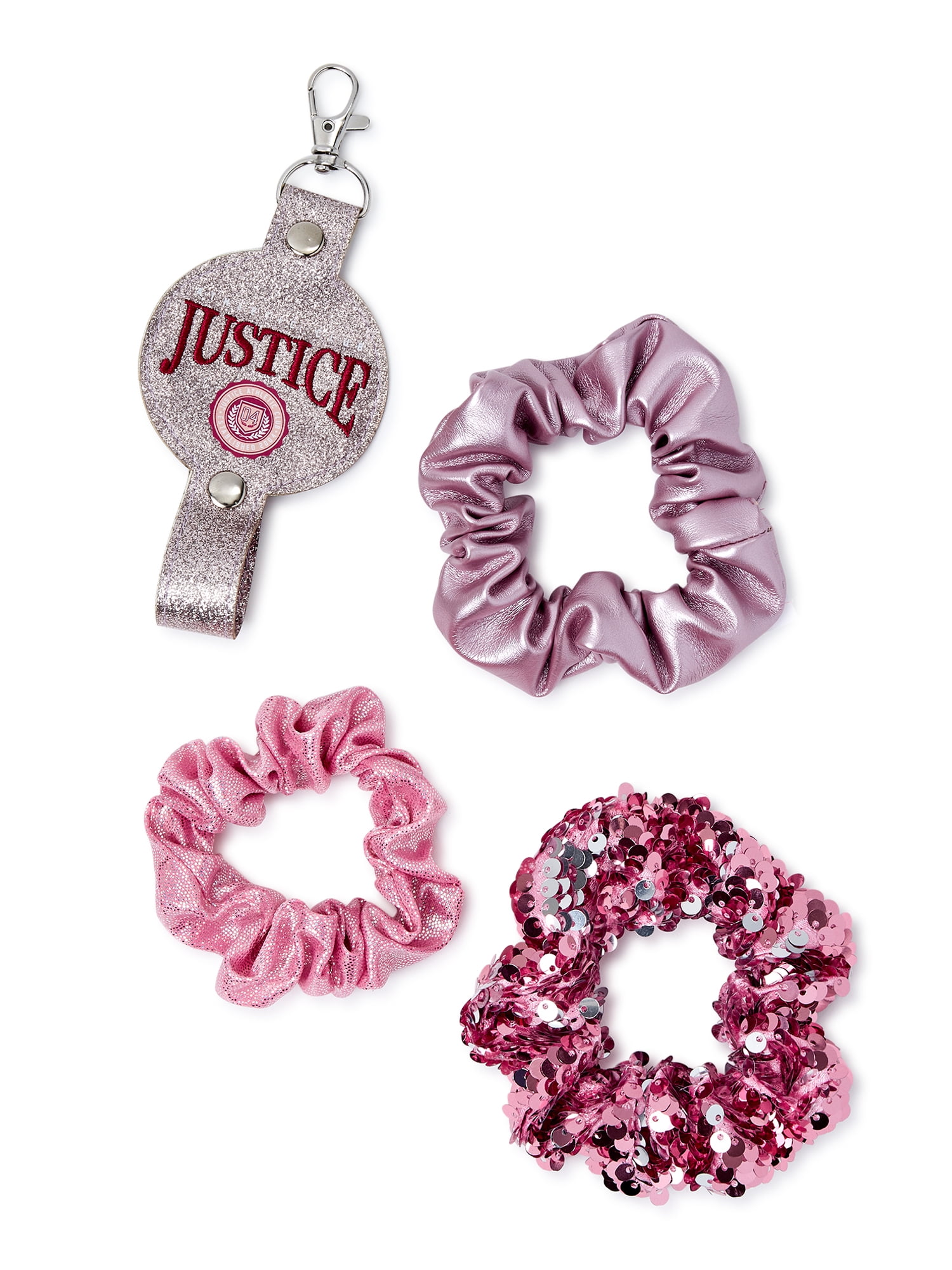 Justice Girls Glitter Keychain with Twisters Set, 4-Piece - Walmart.com