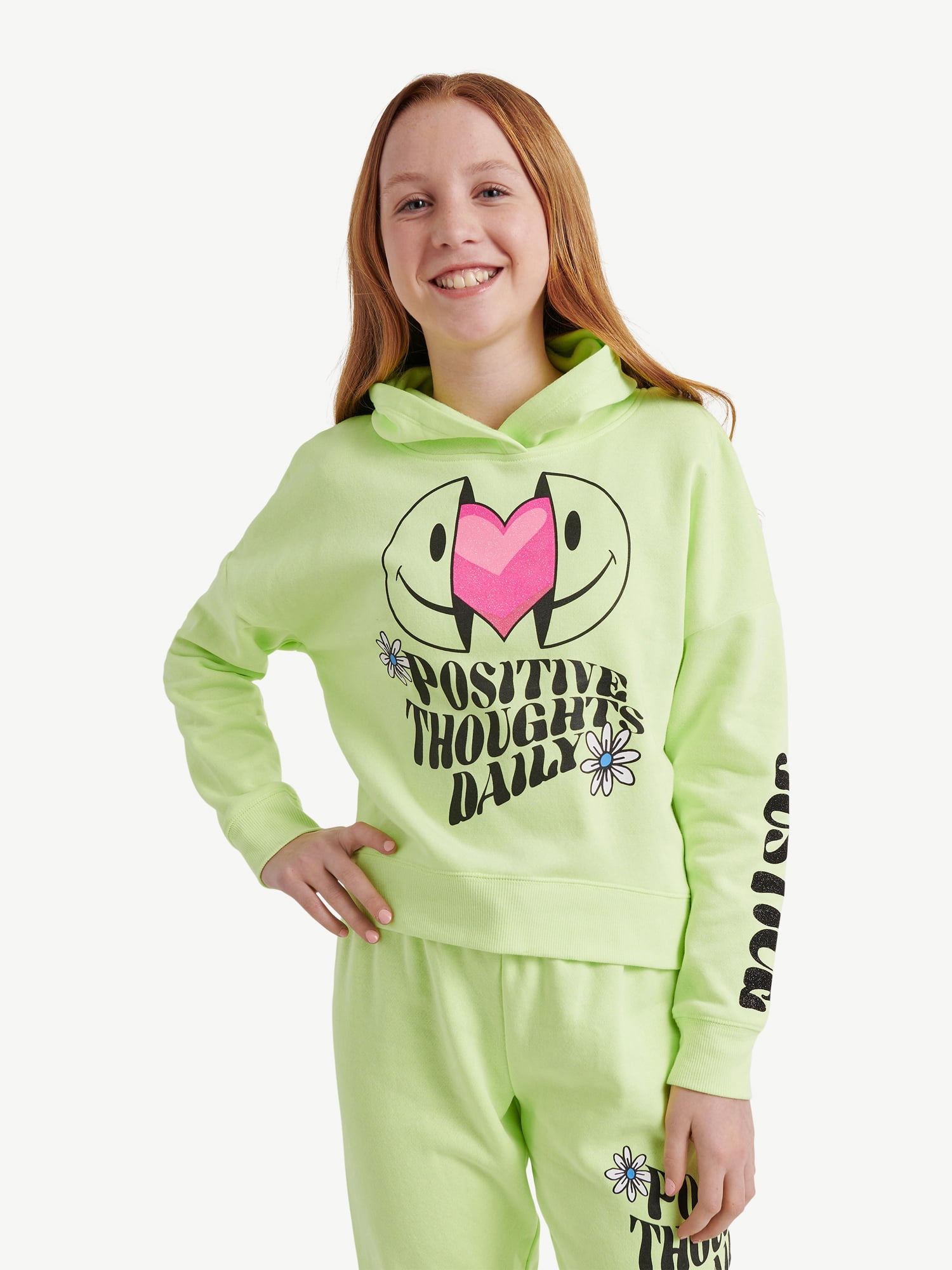 Justice Girls Graphic Fleece Hoodie, Sizes XS-XLP - Walmart.com