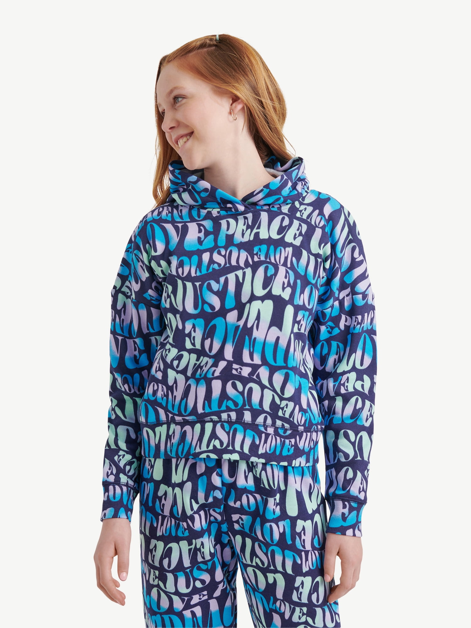 Justice Girls Graphic Fleece Hoodie, Sizes XS-XLP - Walmart.com