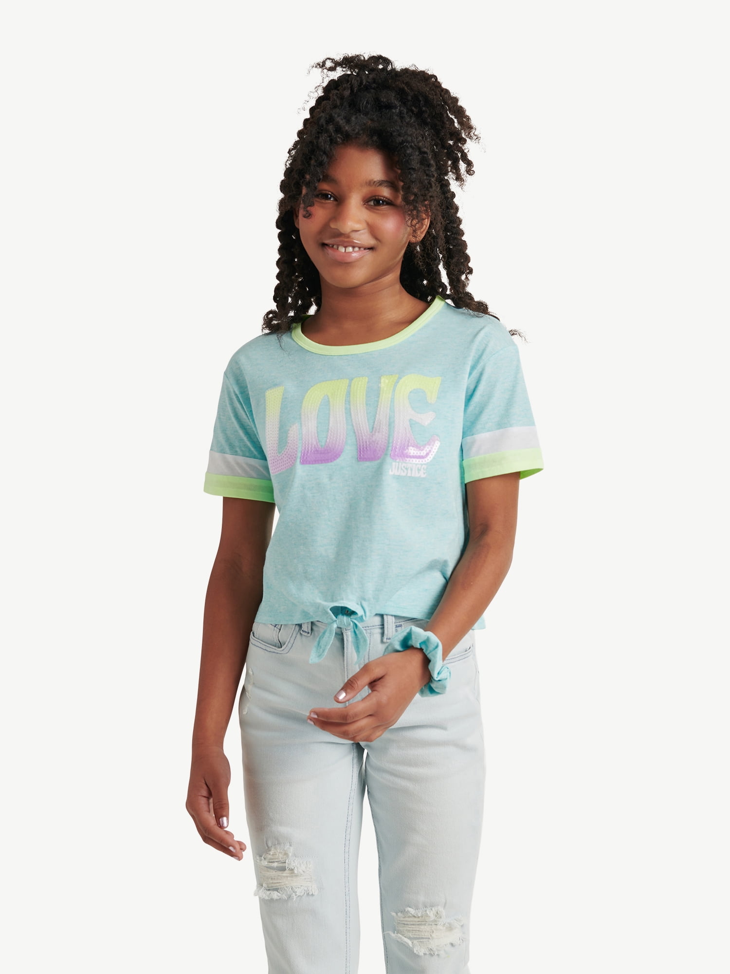 Justice Girls Graphic T-Shirt, Sizes XS-XL & Plus - Walmart.com