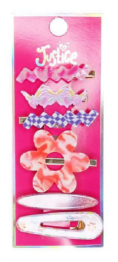 Justice Girls Hair Clip Set, 6-Piece, Multi-Color - Walmart.com