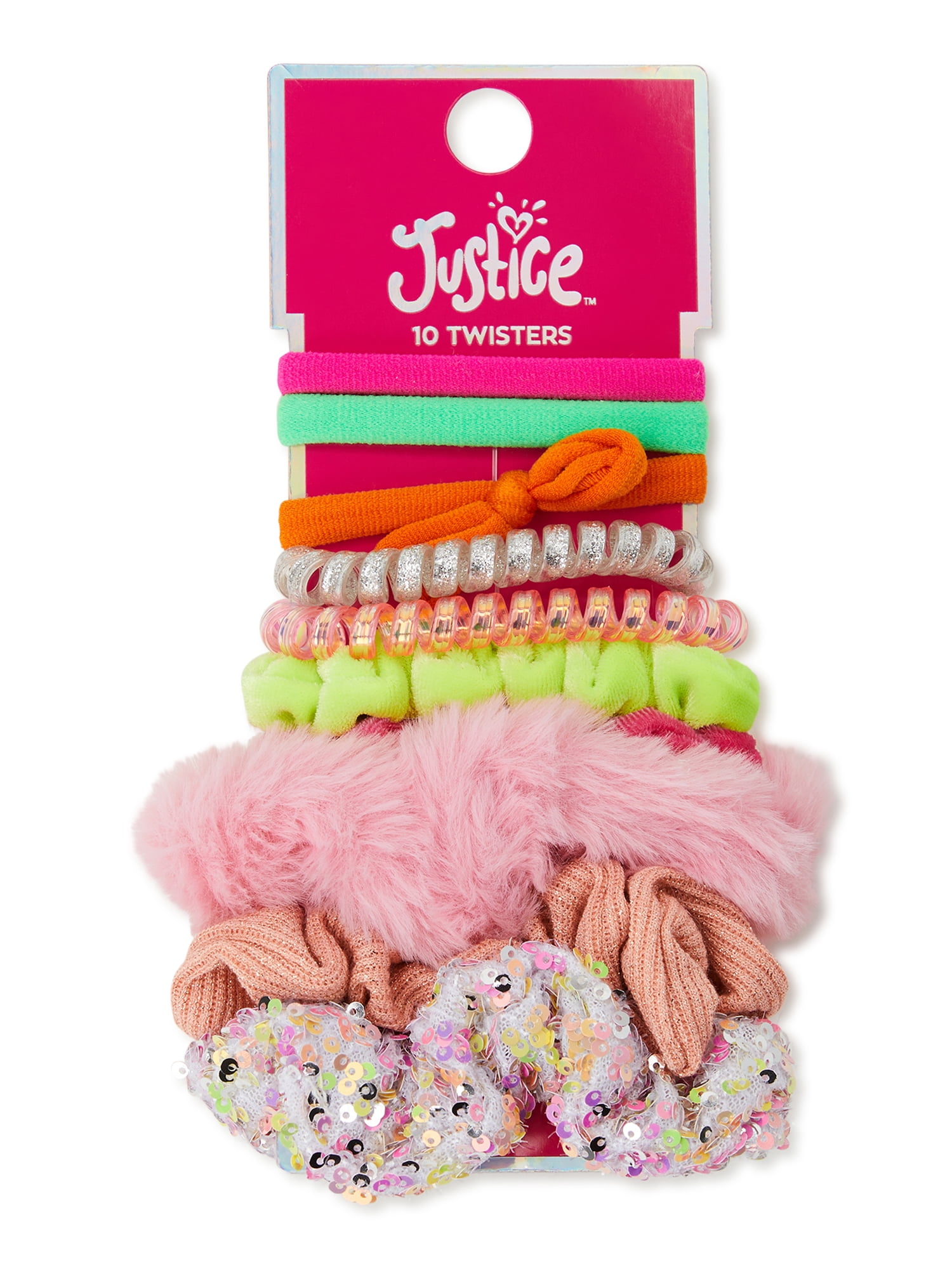 Justice Girls Hair Coil And Twister Set, 10-Piece Multi-Color - Walmart.com