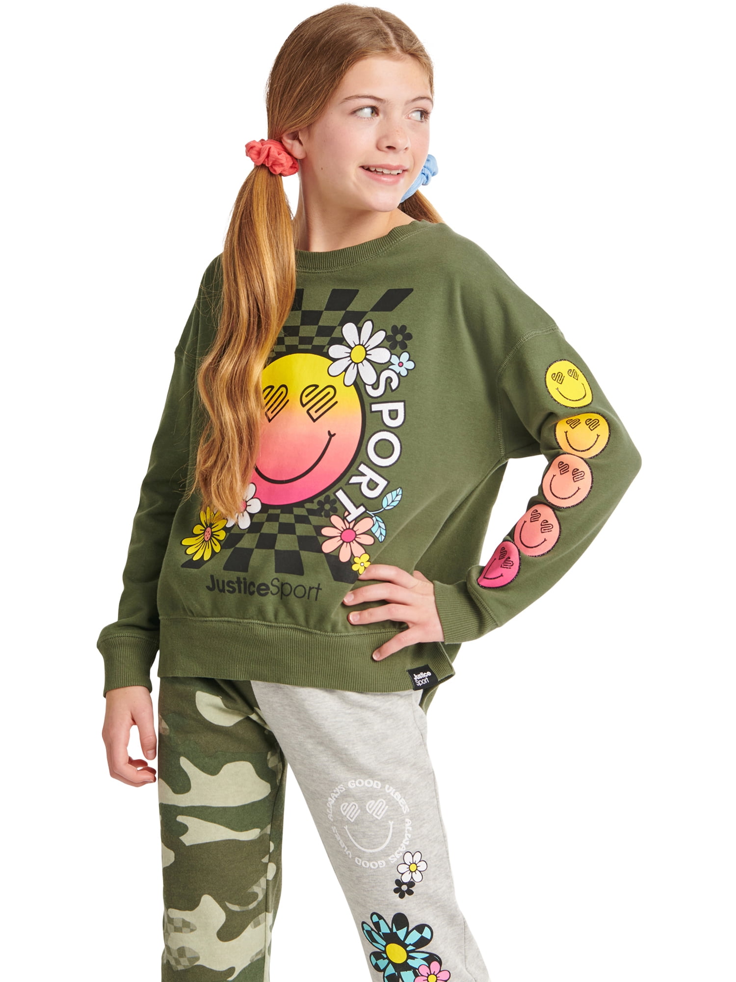 Justice Girls J-Sport Easy Sweatshirt, Sizes XS-XLP - Walmart.com