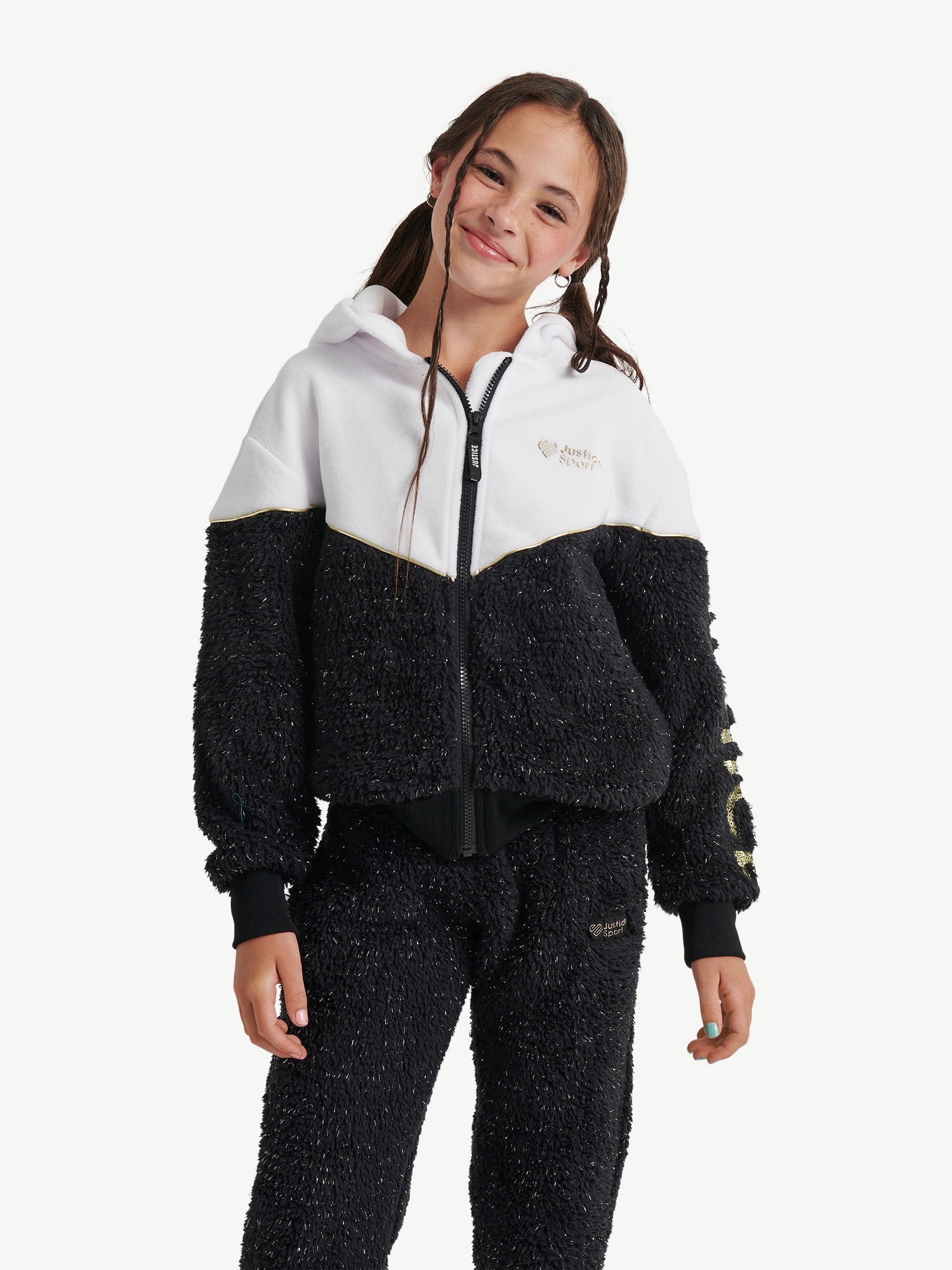 Justice Girls Jsport Sherpa Jacket, Sizes XS - XL & Plus - Walmart.com