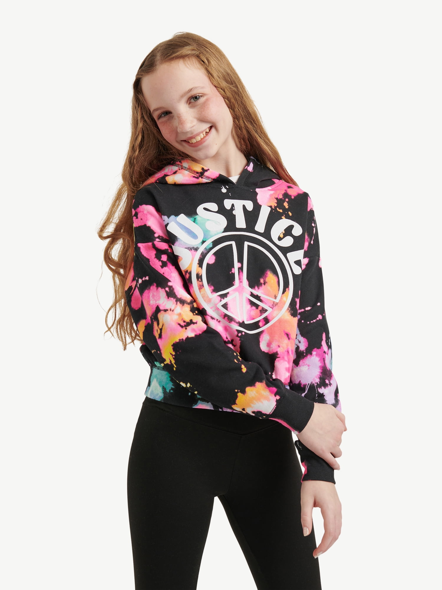 Justice Girls Long Sleeve Fleece Hoodie, Sizes XS-XLP - Walmart.com