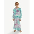 Justice Girls Long Sleeve Top and Wide Leg Sleep Pant, 2-Piece Pajama ...