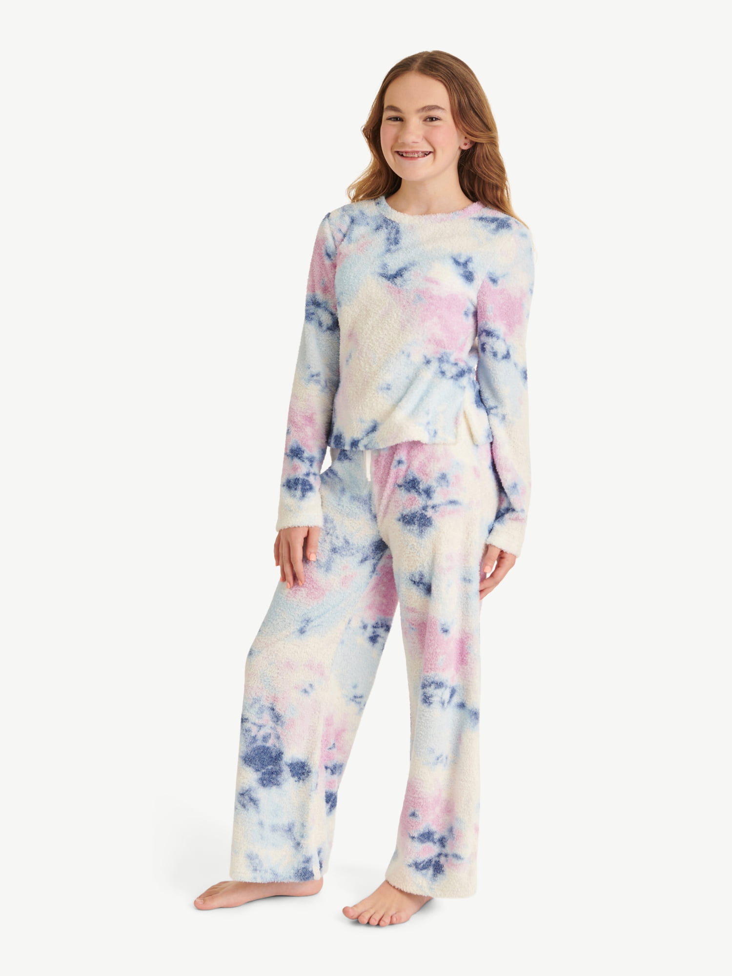 Justice Holiday Girls Pajama Cozy Set, 2-piece Pajama Set, Sizes 5-18 ...