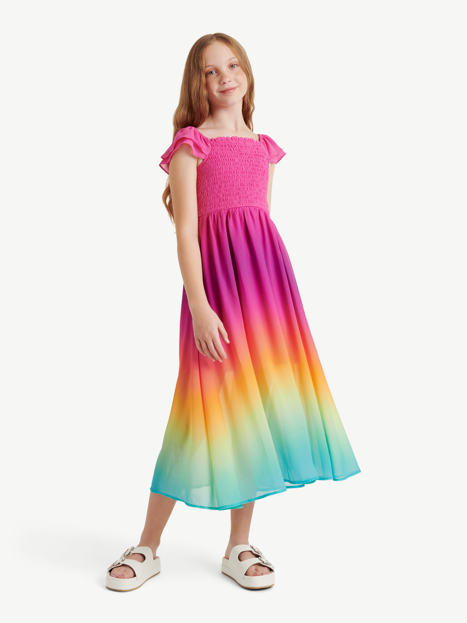 Wonder Nation Girls Button Front Dress, Sizes 4-18 & Plus - Walmart.com