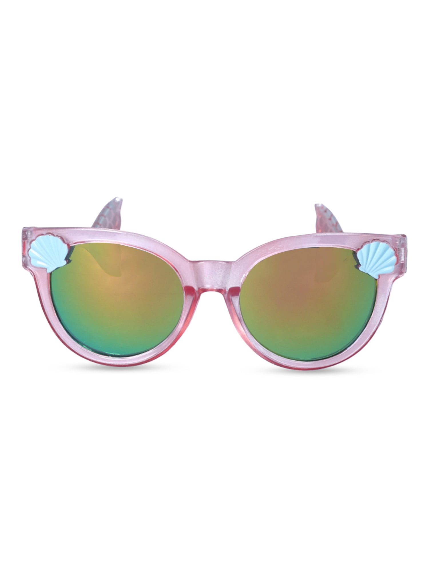 Justice Girls' Stylish Mermaid Seashell Sunglasses with UV Protection ...