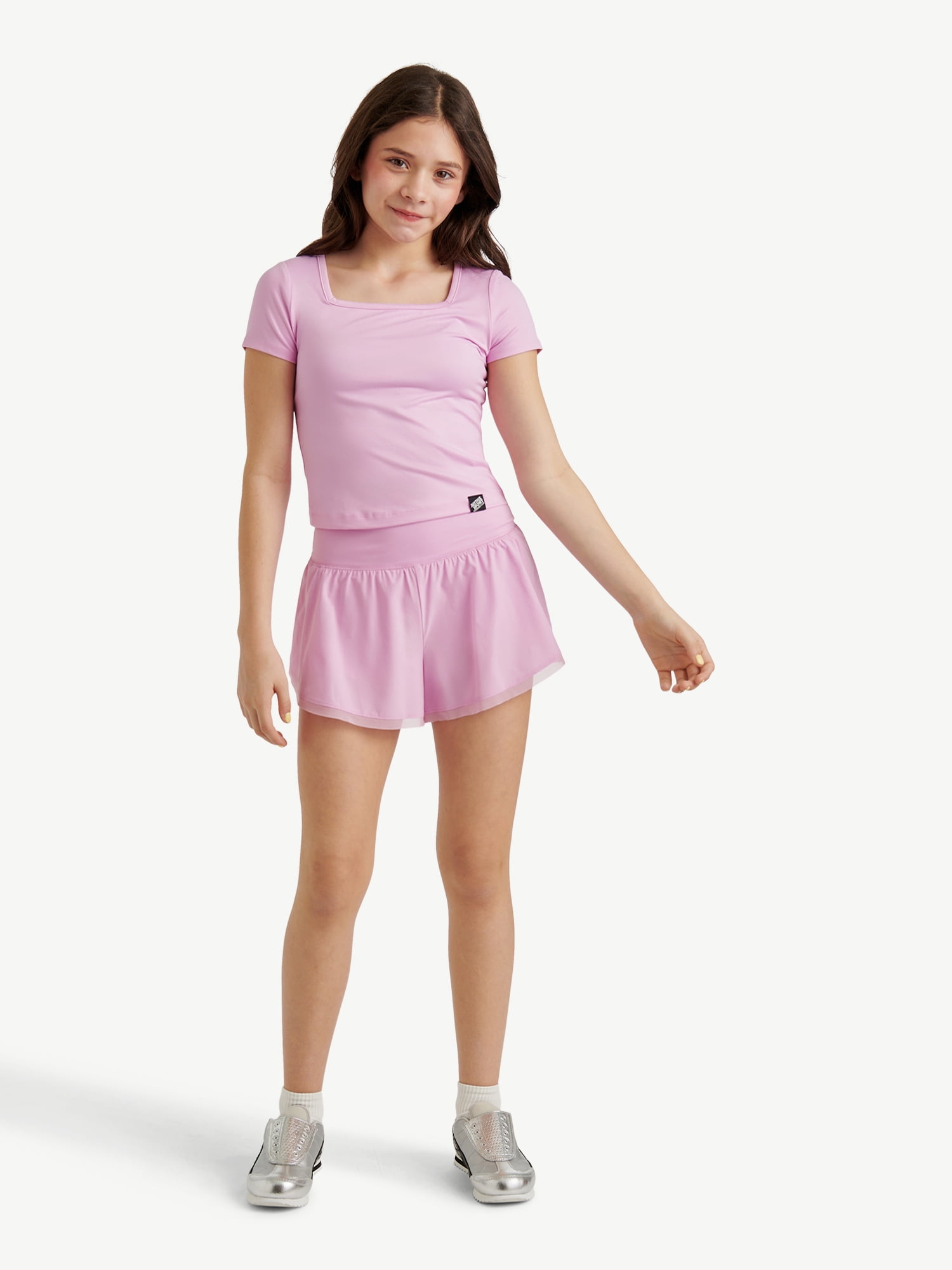 Justice Girls Mesh Hem Tulip Short Set, Sizes XS - XLP - Walmart.com