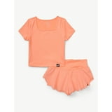 Justice Girls Mesh Hem Tulip Short Set, Sizes XS - XLP - Walmart.com