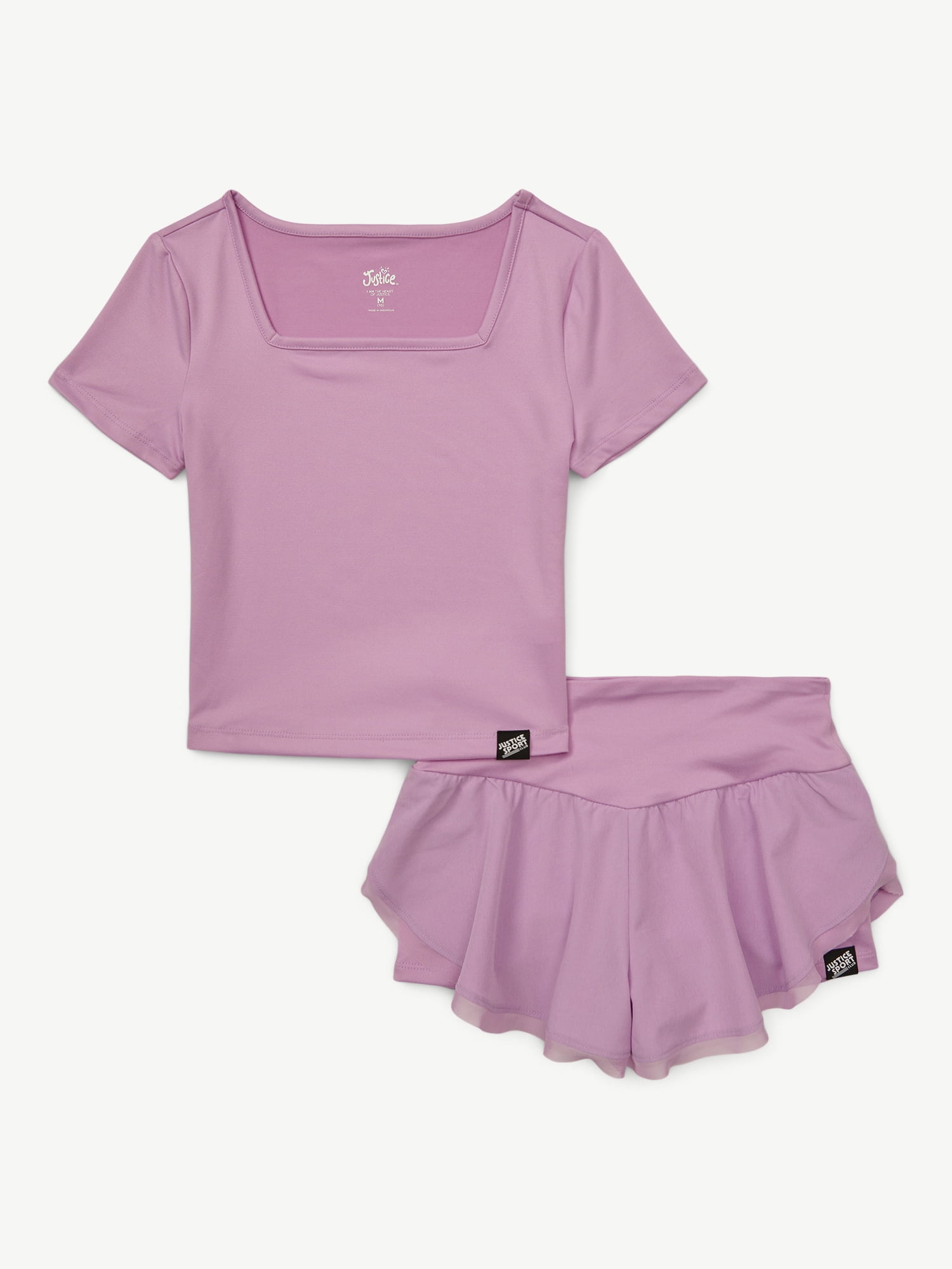Justice Girls Mesh Hem Tulip Short Set, Sizes XS - XLP - Walmart.com