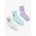 Justice, Girls Mid-Crew Socks, 3-Pack, Sizes M-L - Walmart.com
