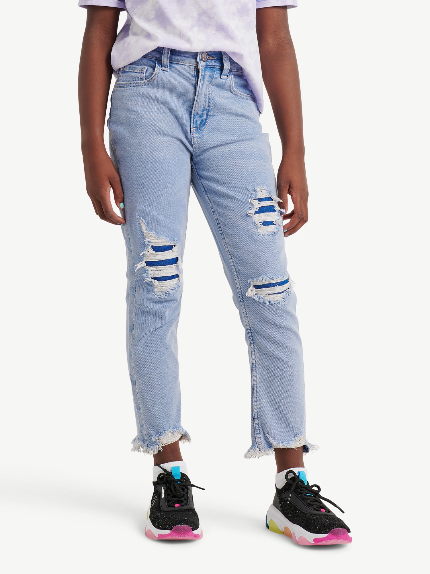 Justice Girls Mini Mom Denim Jeans, Sizes 6-18, Slim & Plus - Walmart.com
