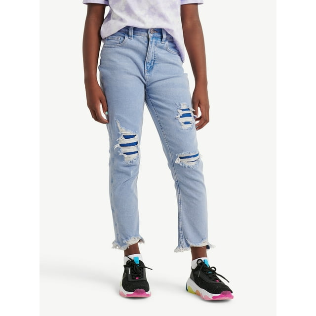 Justice Girls Mini Mom Denim Jeans, Sizes 6-18, Slim & Plus - Walmart.com