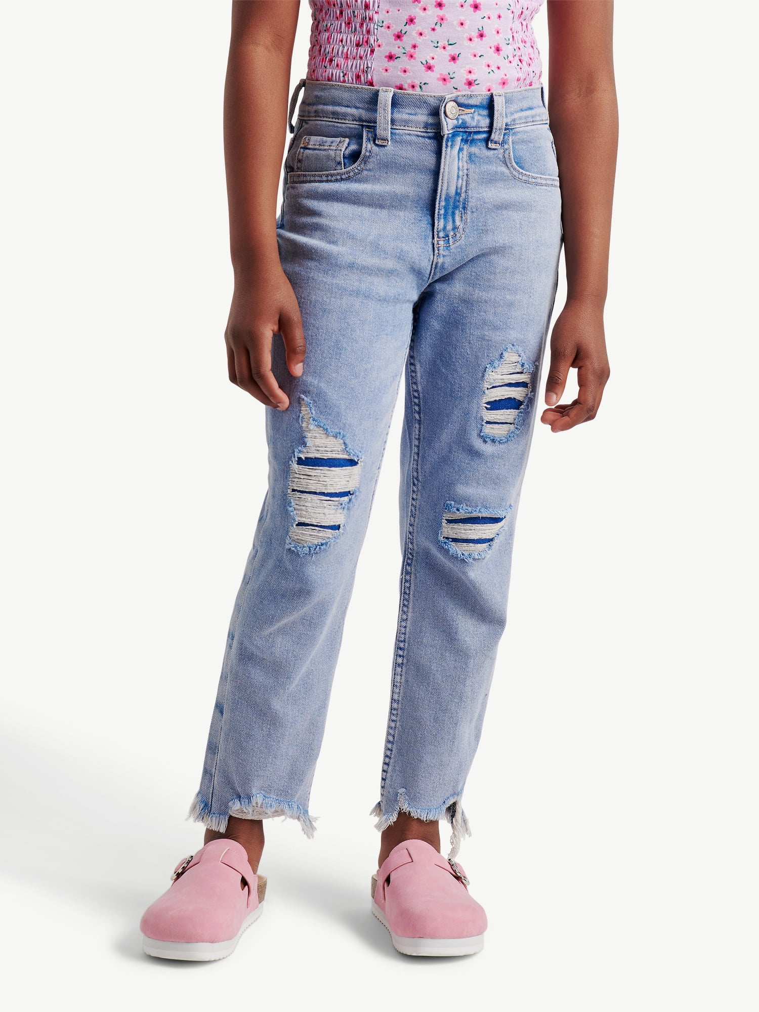 Justice Girls Mini Mom Jean, Sizes 6-18, Slim & Plus - Walmart.com