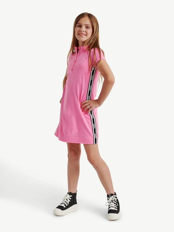 Justice Girls Shimmer Dress With Fuzzy Overlayer, Sizes XS-XLP ...