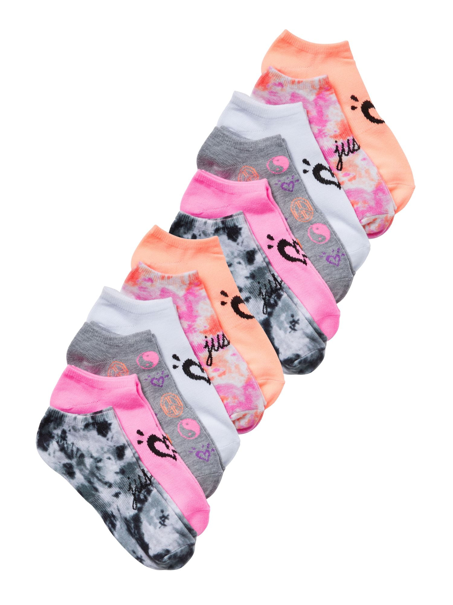Justice Girls No-Show Socks - 12-Pack - Cute - Walmart.com