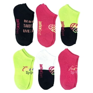 Justice Girls Ankle Sport Socks, 12-Pack, Sizes M-L - Walmart.com