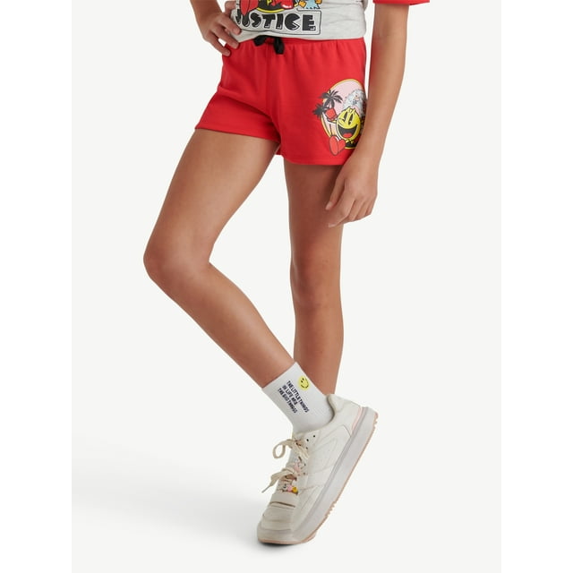 Justice Girls PAC-MAN Fleece Short, Sizes XS - XLP - Walmart.com