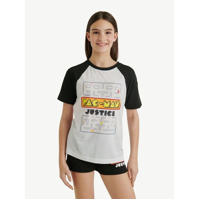 Justice Girls PAC-MAN Oversized T-Shirt, Sizes XS-XL & Plus - Walmart.com