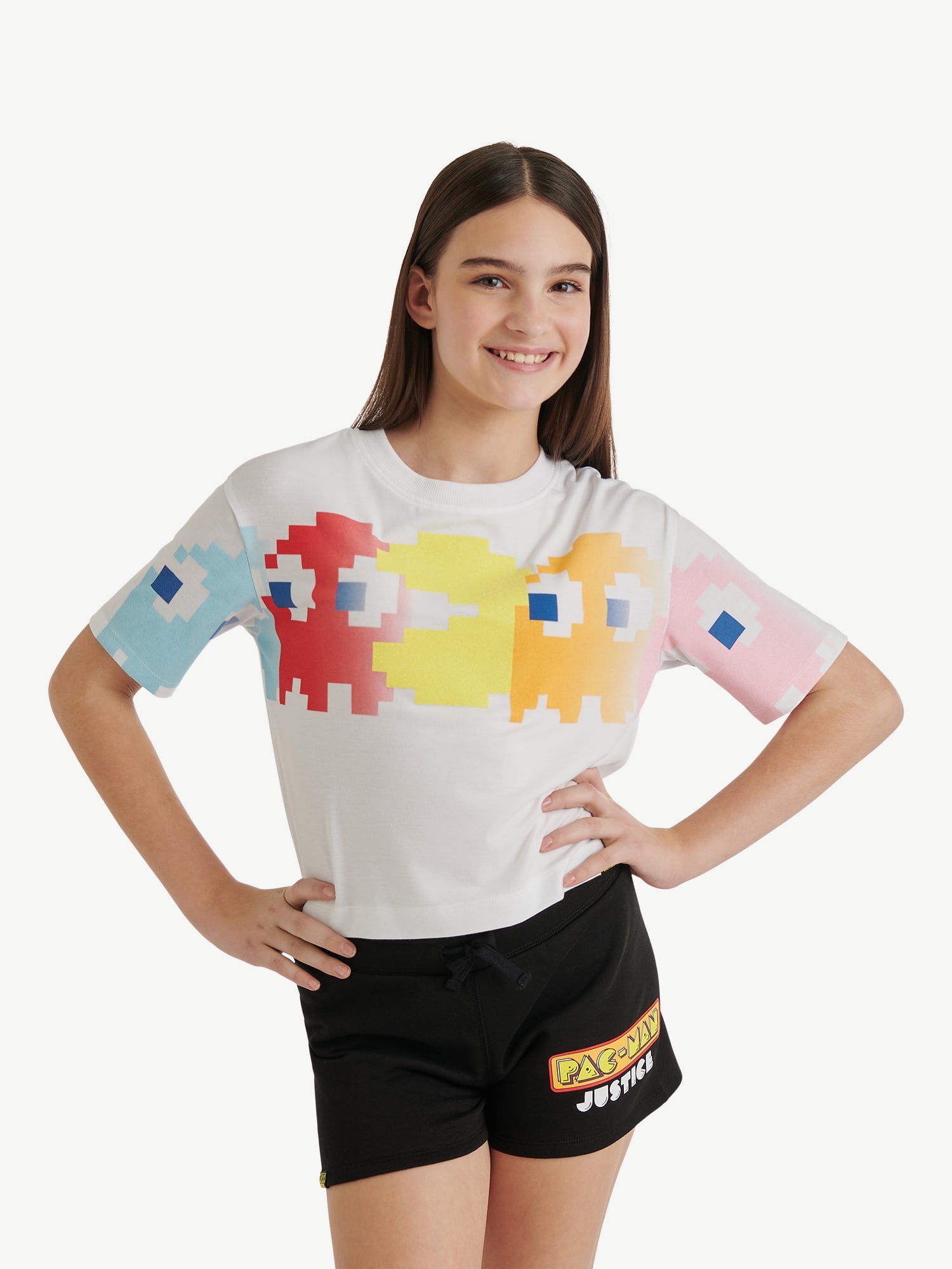 Justice Girls PAC-MAN Graphic T-Shirt, Sizes XS-XL & Plus - Walmart.com