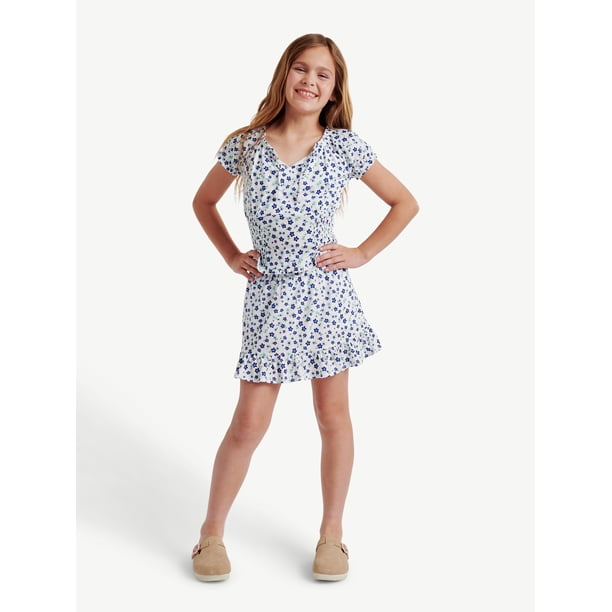 Justice Girls Peasant Top with Skirt 2-Piece Set, Sizes XS-XLP ...