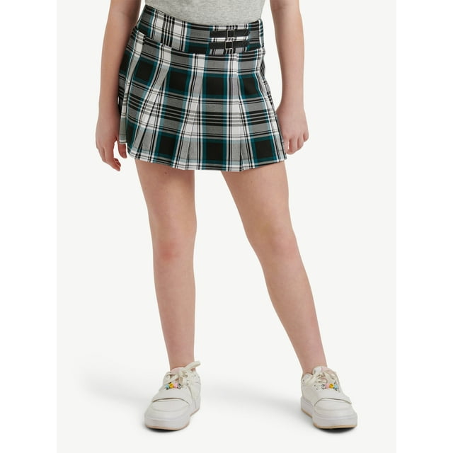 Justice Girls Pleated Plaid Skirt, Sizes XS-XLP - Walmart.com