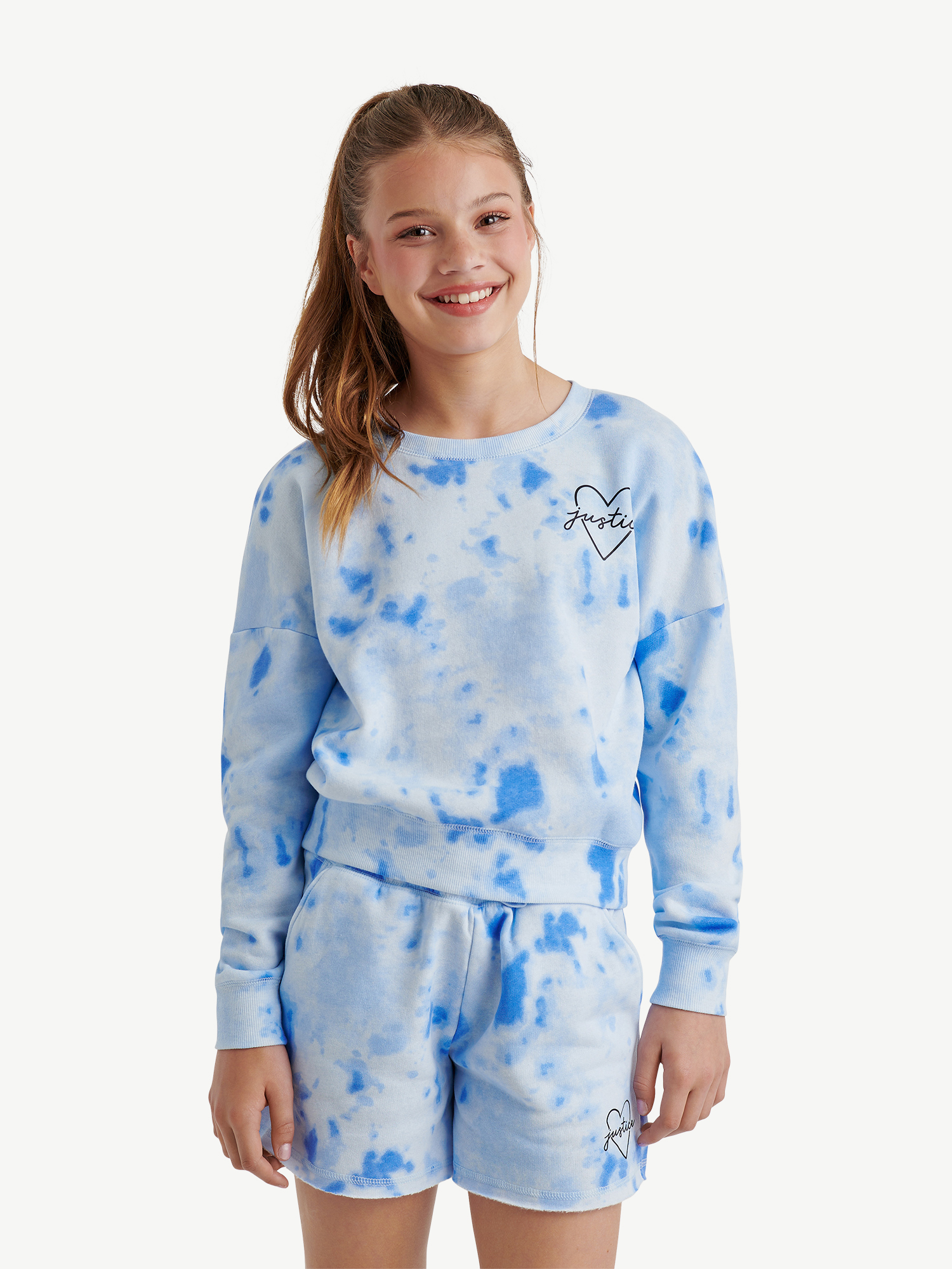 Justice Girls Printed Lounge Crew Fleece XS-XLP Cozy Fashionista ...