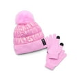 Justice Girls Puffer Hat and Winter Gloves 2-Piece Set, Pink - Walmart.com