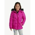 Justice Girls Puffer Jacket with Faux Fur Lined Hood, Sizes 5-18 ...