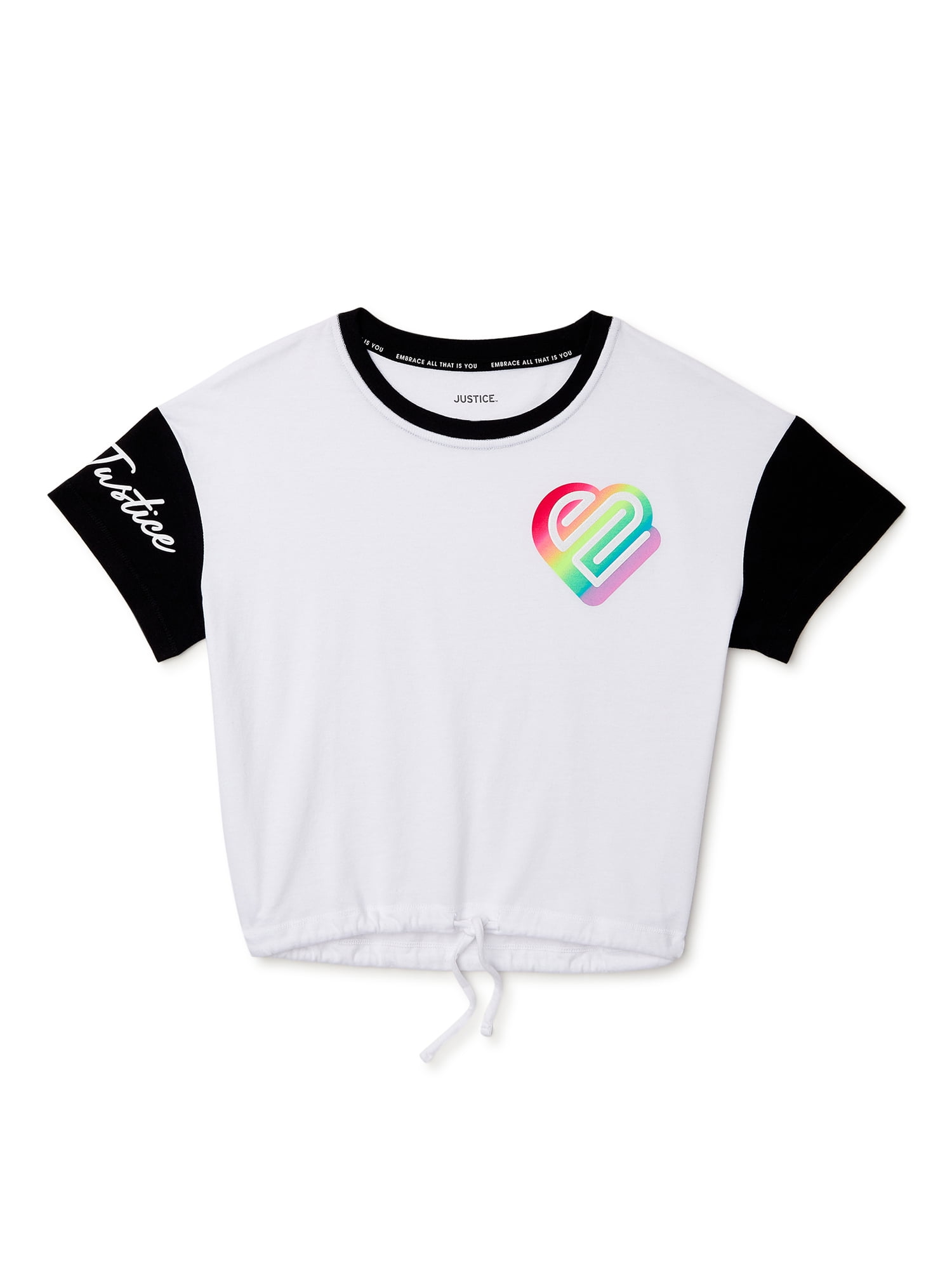 Justice Girls Raglan Graphic T-Shirt - Sizes 5-18 & Plus - Walmart.com