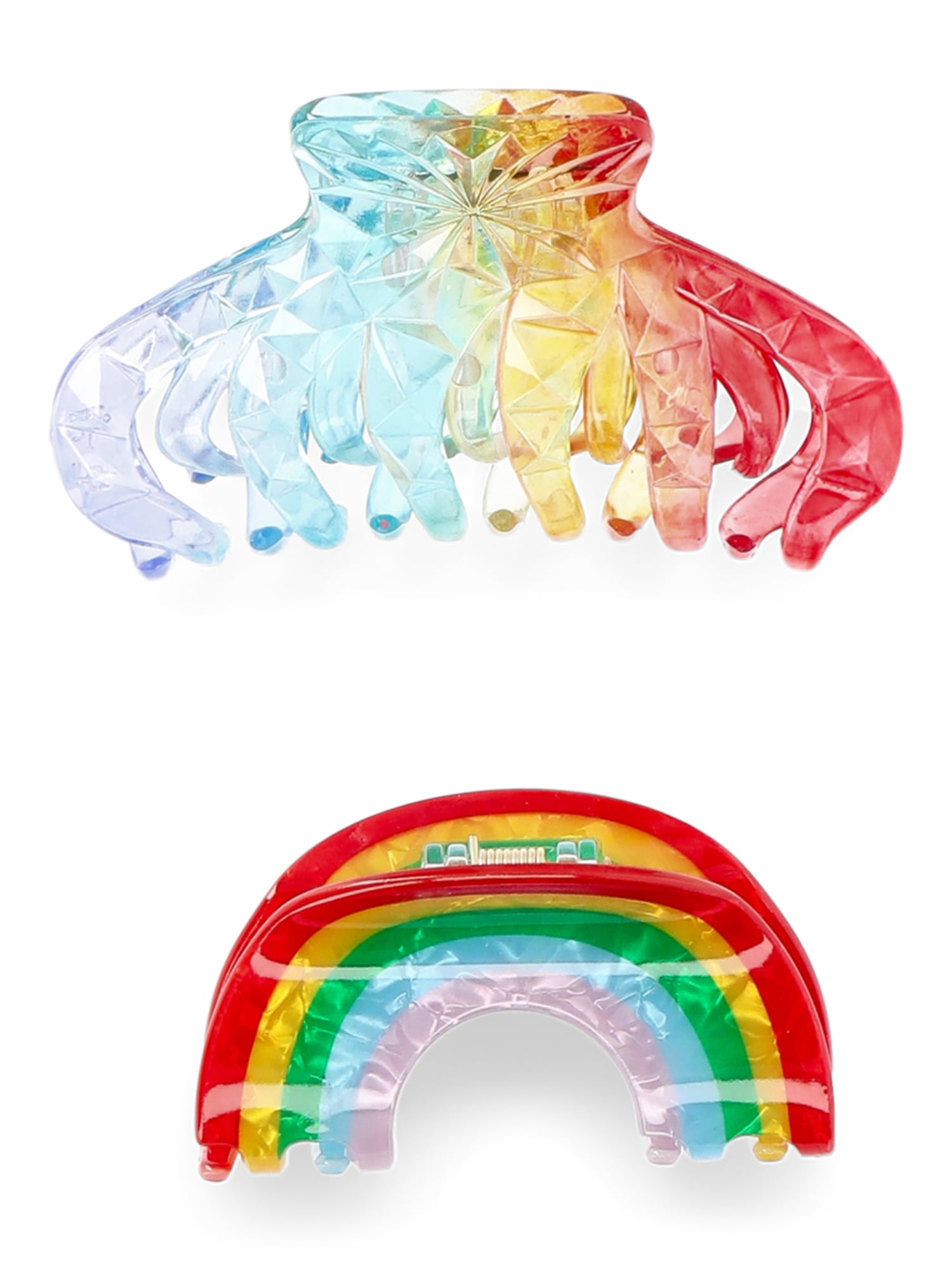 Justice Girls Rainbow Claw Clips - Hair Accessories - Walmart.com