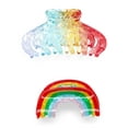 Justice Girls Rainbow Claw Clips - Hair Accessories - Walmart.com