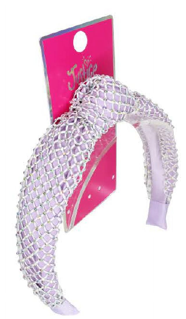 Justice Girls Rhinestone Net Top Knot Headband, Purple - Walmart.com