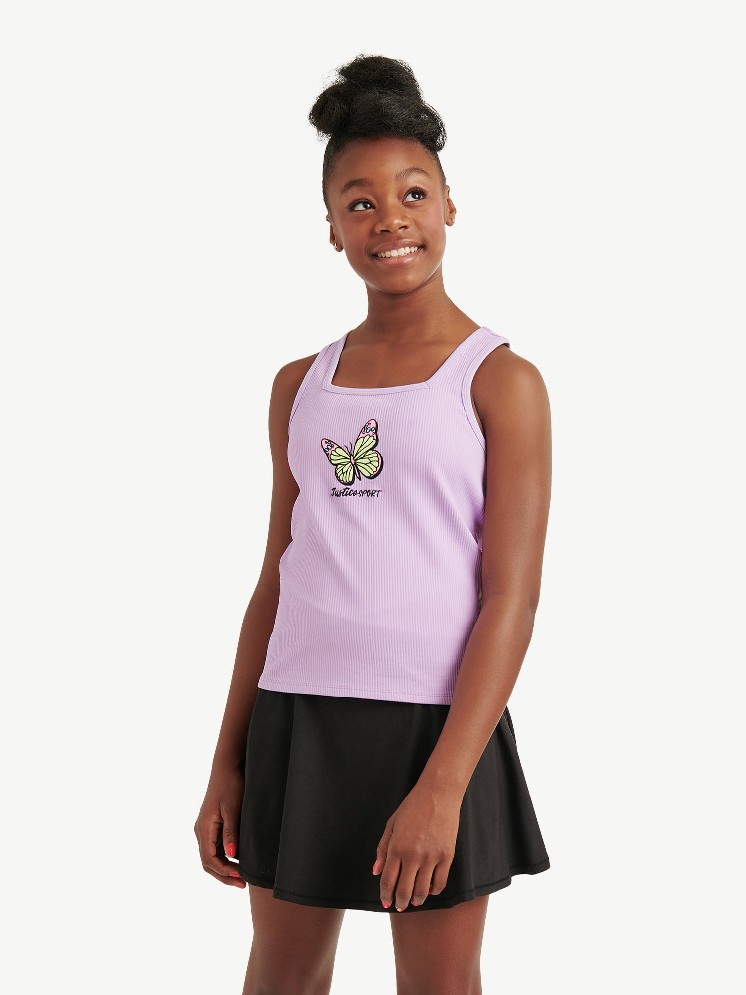 Justice Girls Rib Knit Tank Top, Sizes XS-XLP - Walmart.com