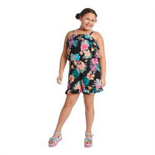 Justice Girls Ruffle Detail Woven Romper, Sizes XS-XXL - Walmart.com
