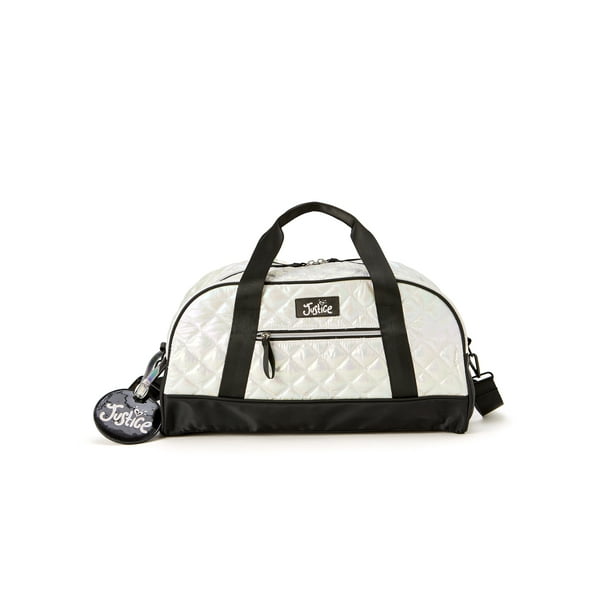 Justice Girls Sequined Duffel Bag, White - Walmart Business Supplies