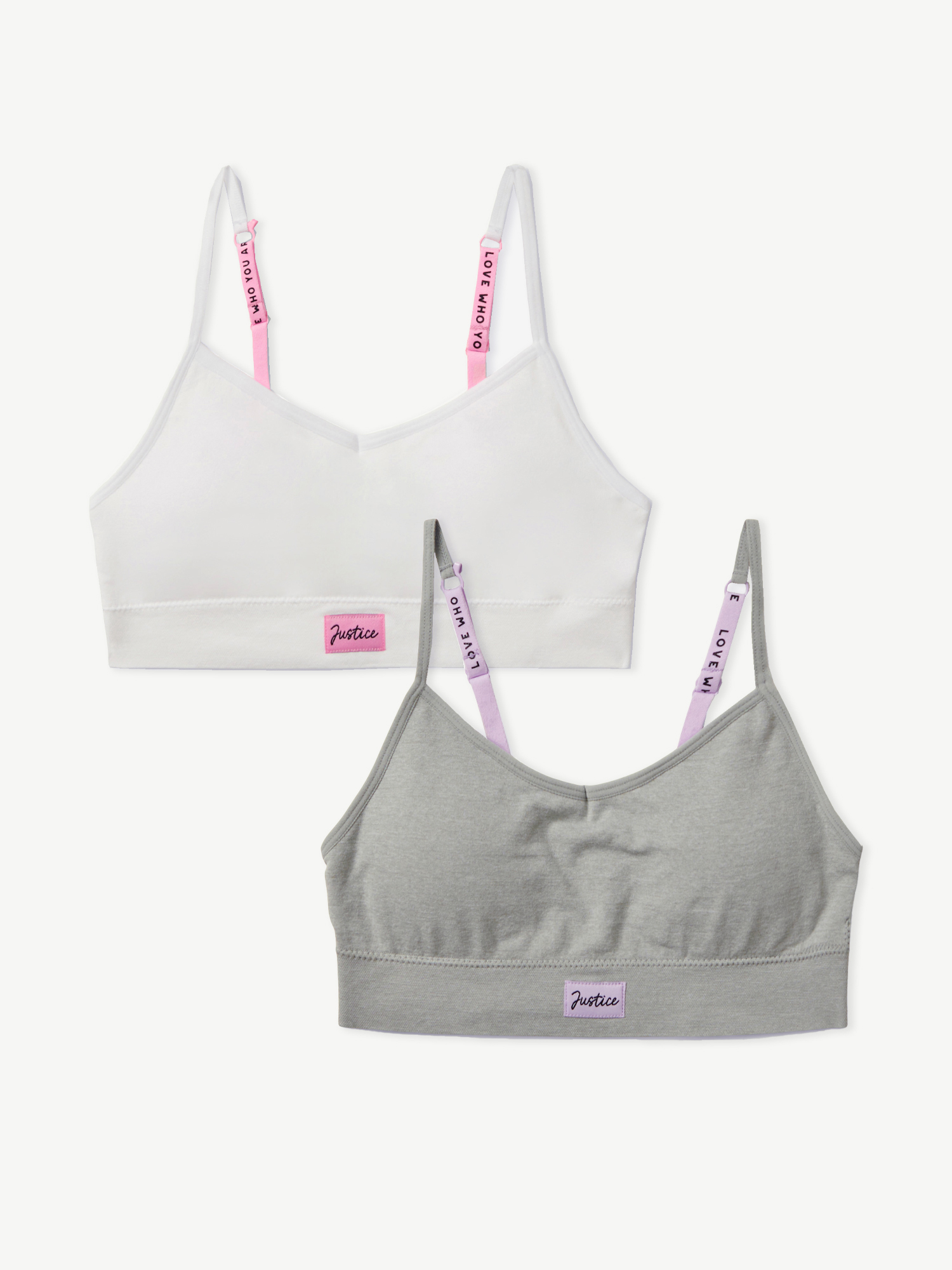 Justice Girls "Shades Collection" Convertible Back Bra, 2-Pack, Sizes ...