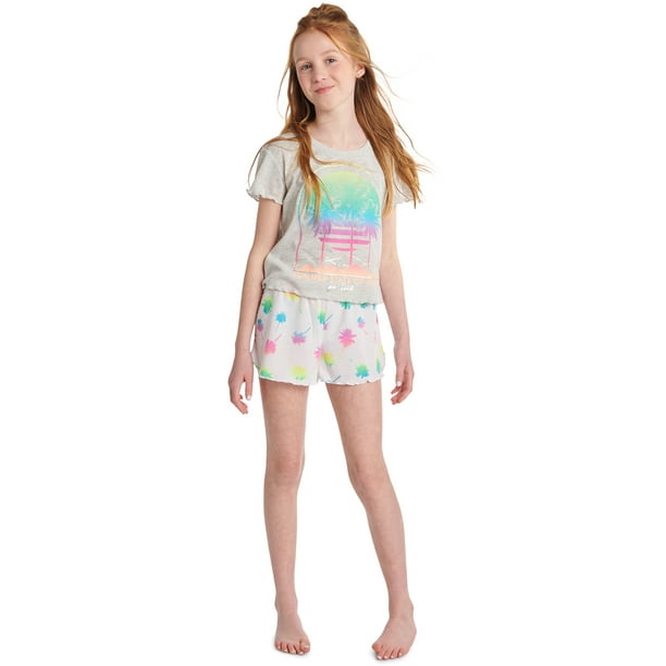 Justice Girls Short Pajamas Set, 2-Piece, Sizes 5-18 & Plus - Walmart.com