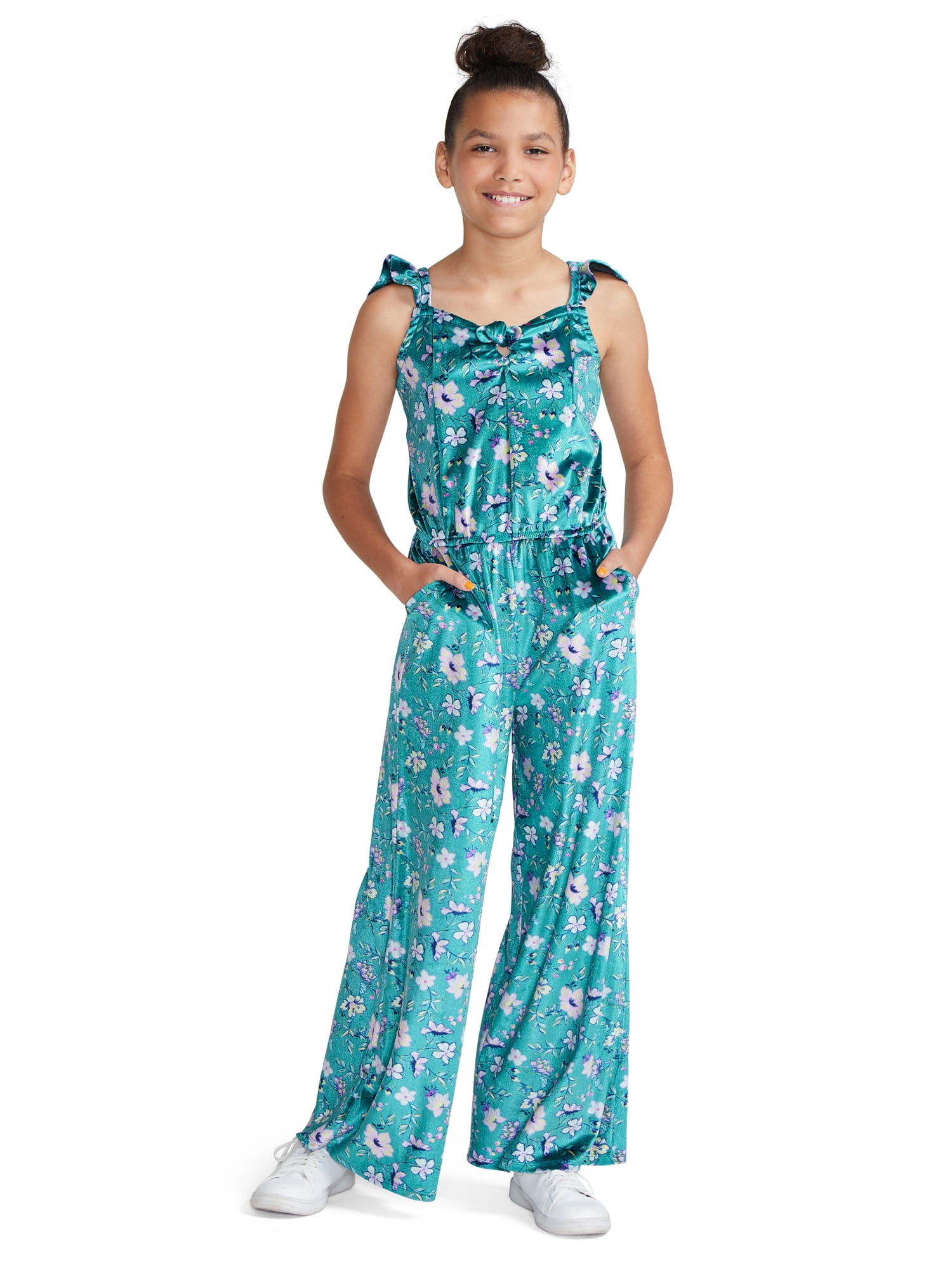 Justice Girls Sleeveless Printed Jumpsuit, Sizes 5-18 & Plus - Walmart.com