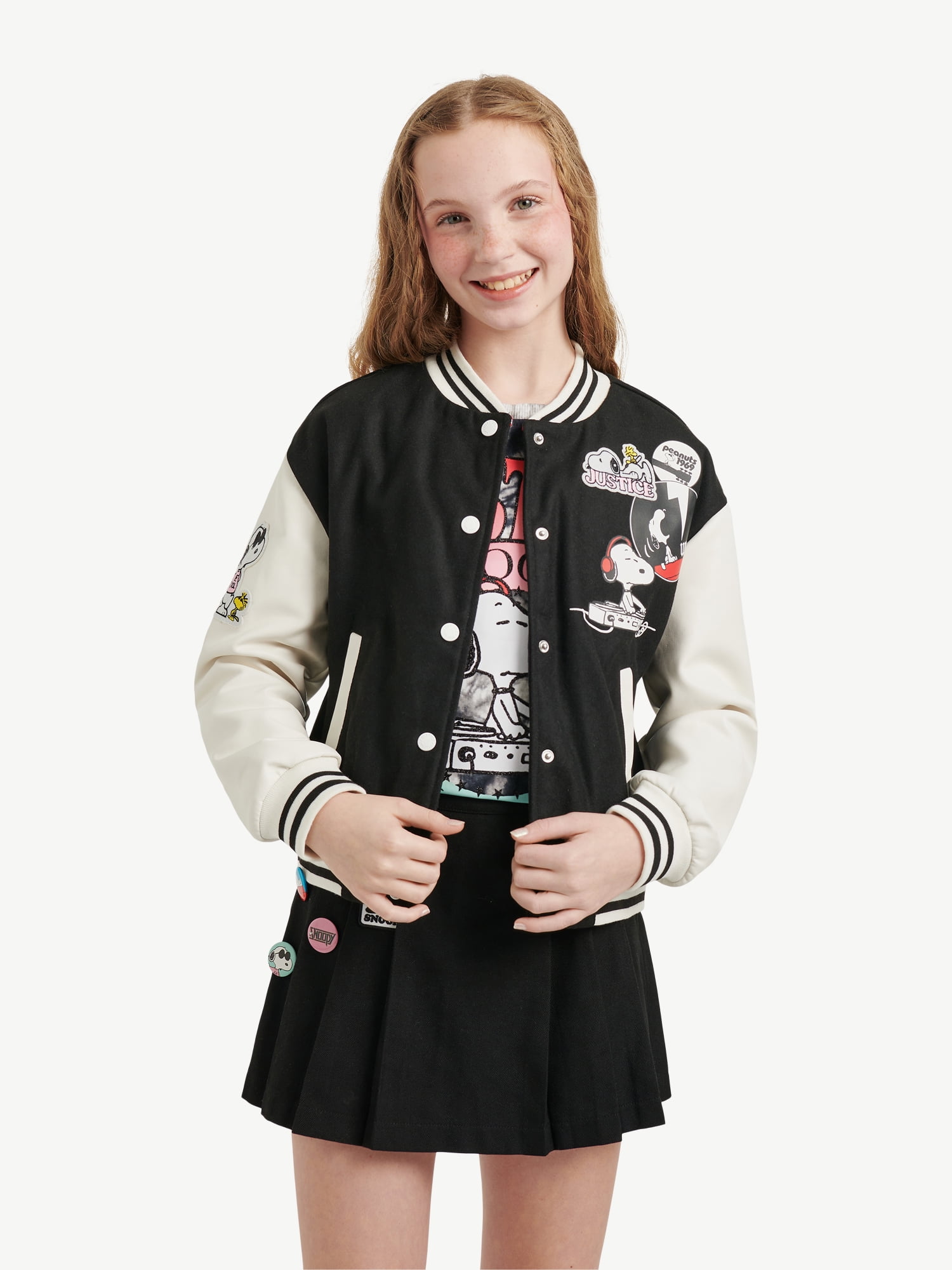 Justice Girls Snoopy Bomber Jacket, Sizes XS-XLP - Walmart.com