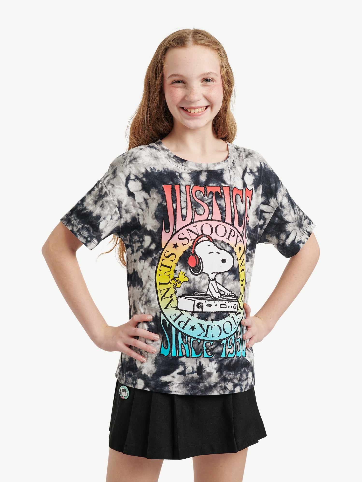 Justice Girls Snoopy Oversized Tee, Sizes XS-XLP - Walmart.com