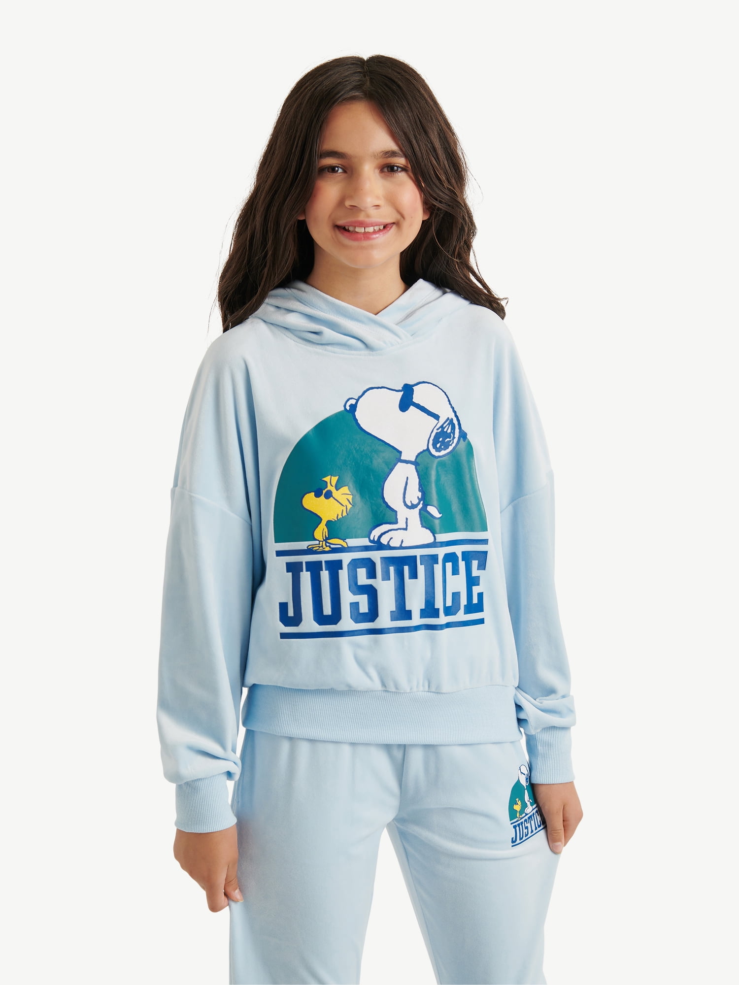 Justice x Snoopy Girls Velour Hoodie, Sizes XS - XLP - Walmart.com