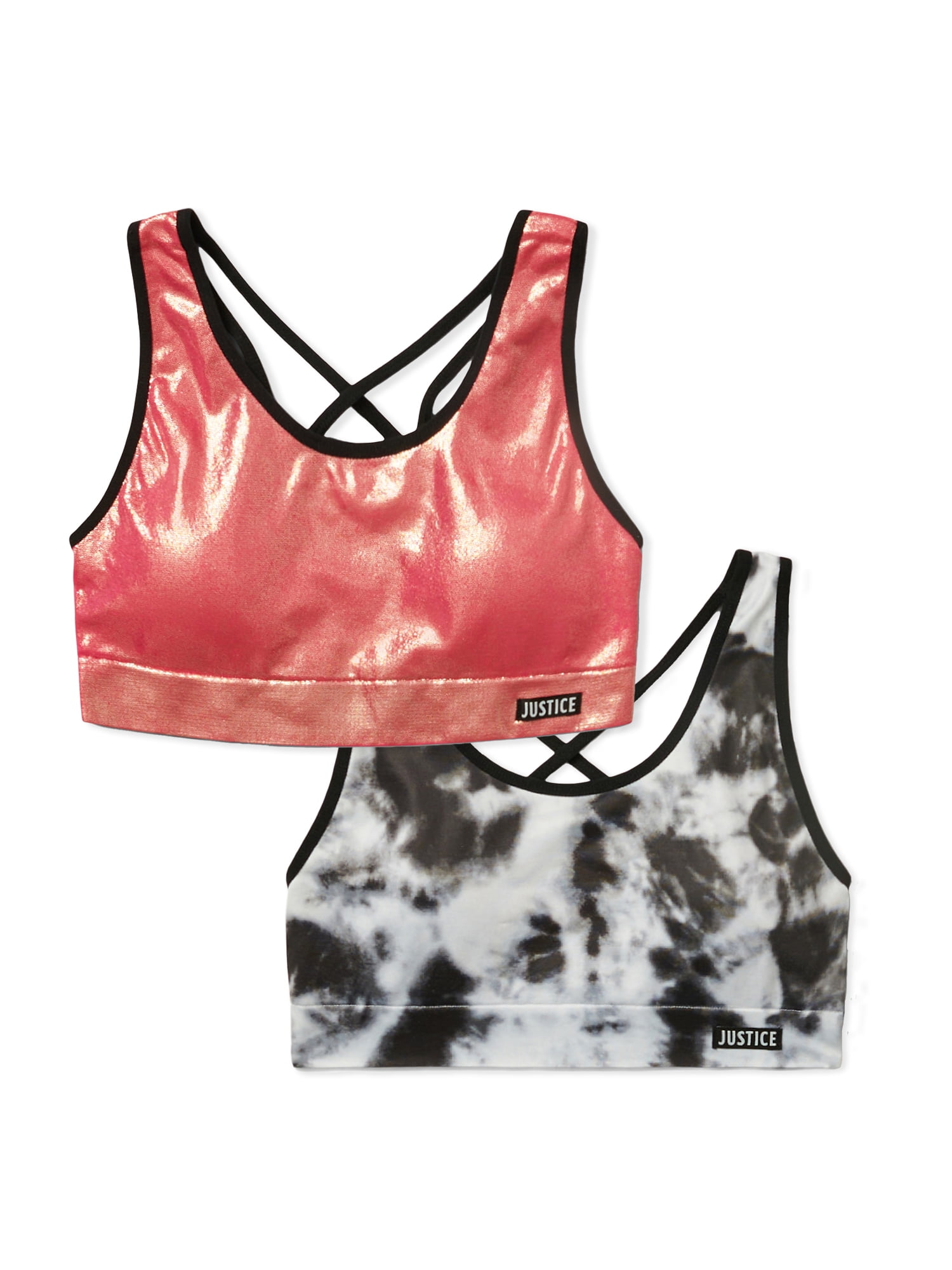 Justice Girls Strappy Back Bra, 2Pk, Sizes 28-38 - Walmart.com
